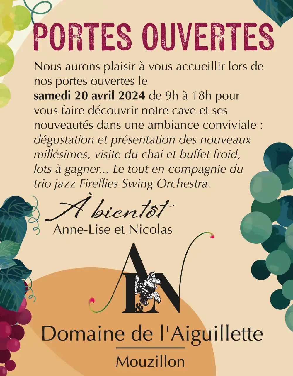 Les cépages - Domaine de l'Aiguillette